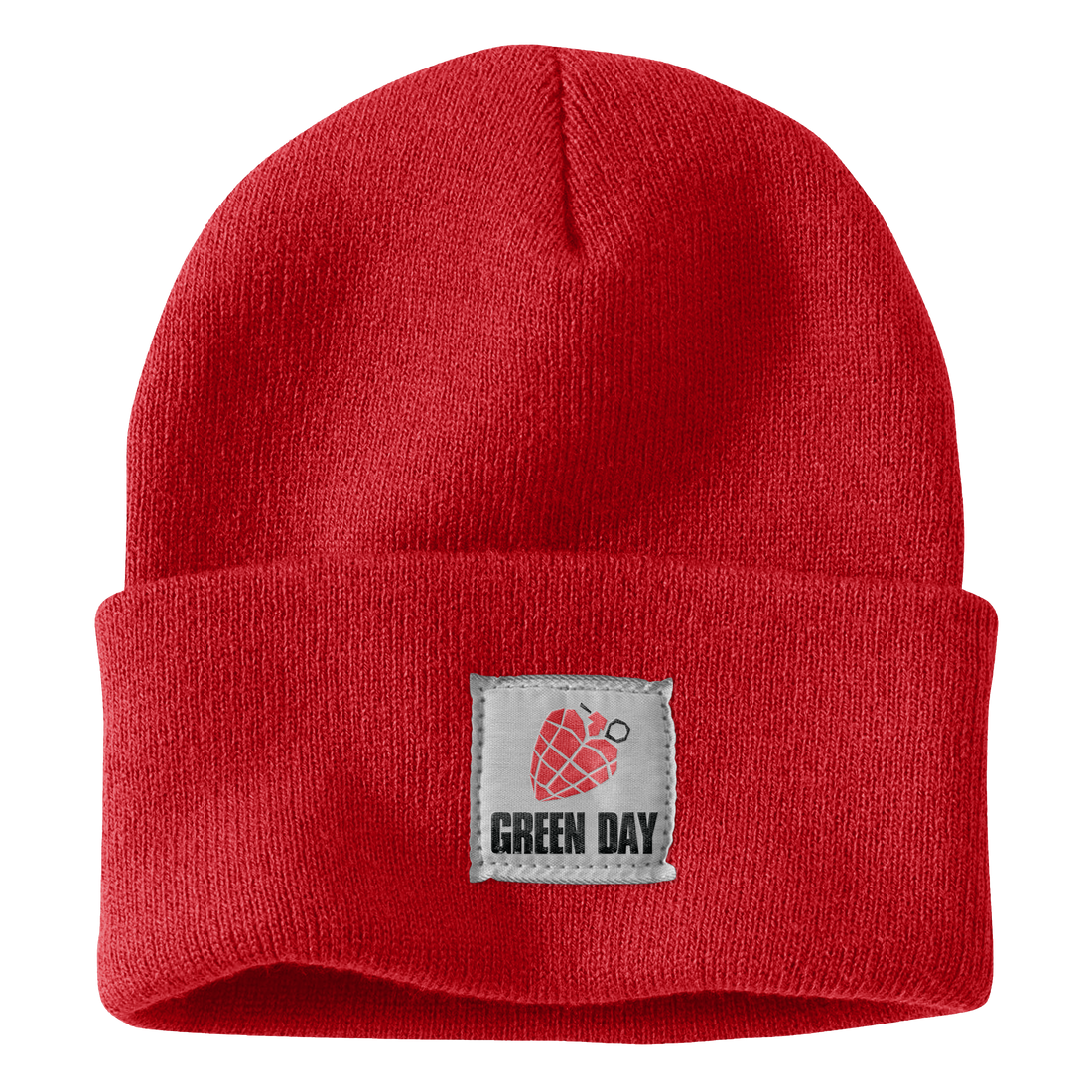 Heart Grenade Patch Red Beanie – Green Day