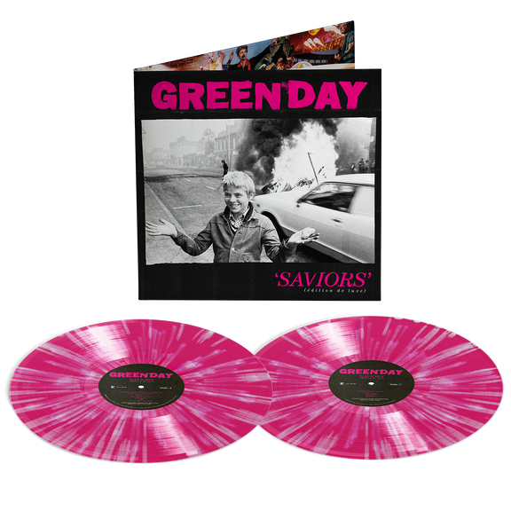 Saviors (édition de luxe) Pink With White Splatter Vinyl 2LP – Green Day